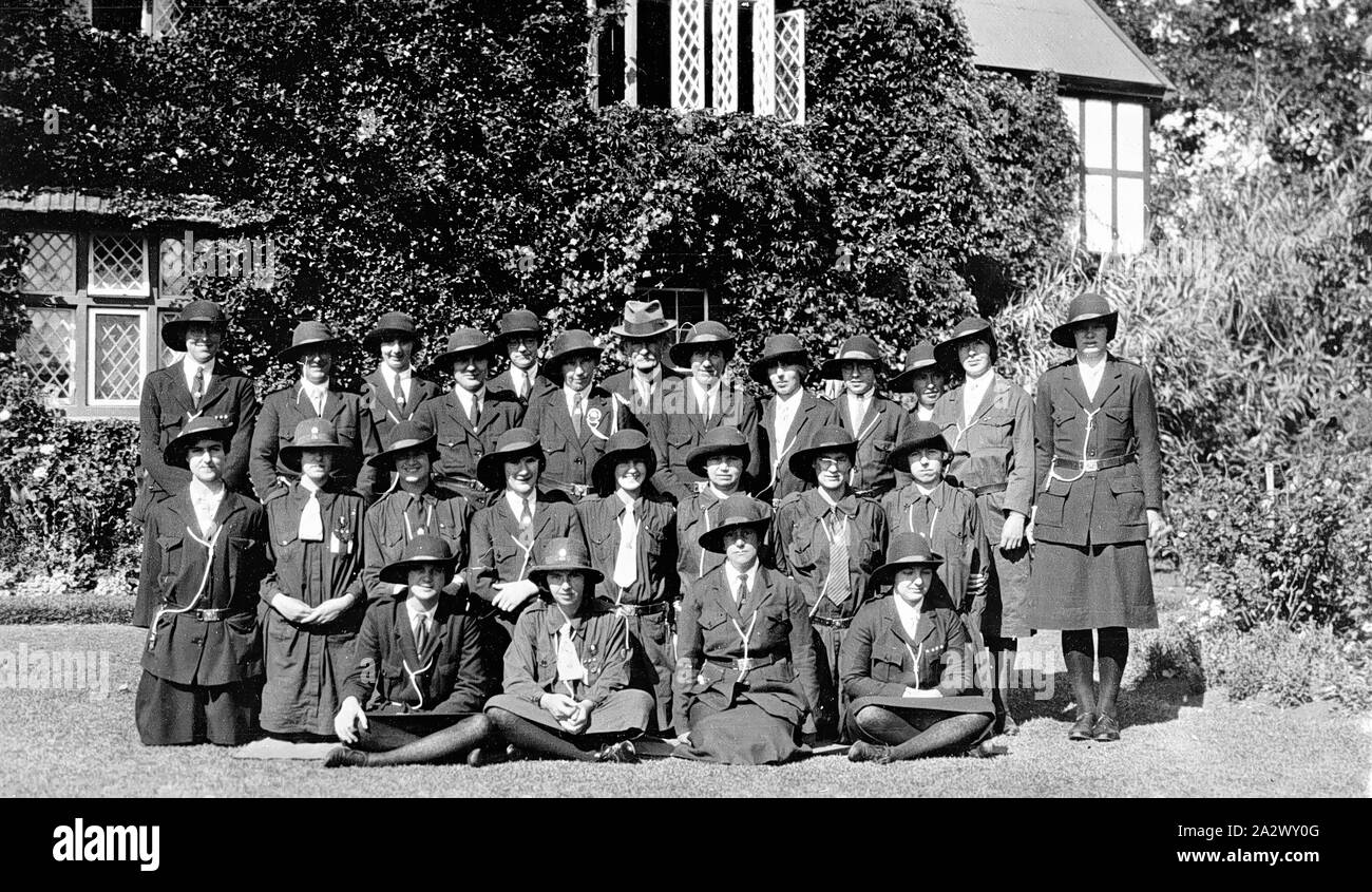 Negative - Hamilton, Victoria, 1928, Guide leaders at the 15th ...
