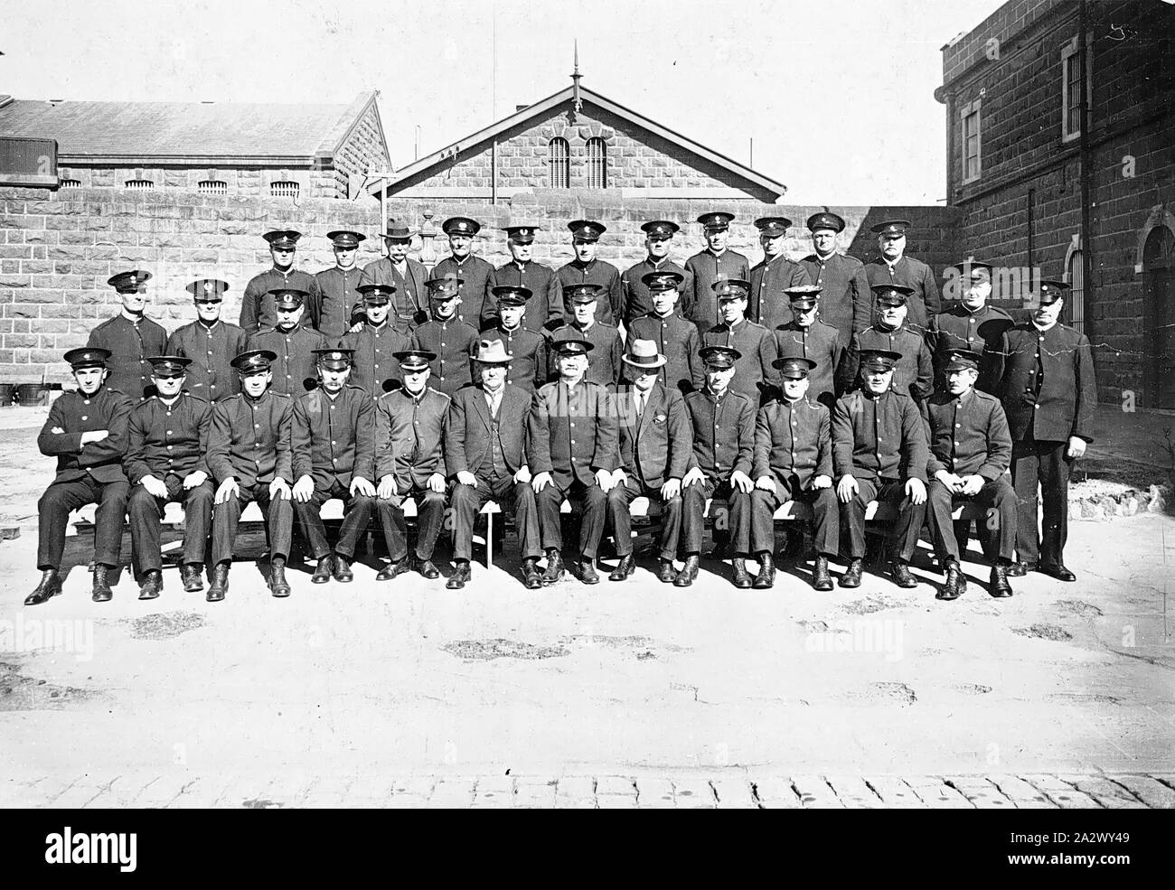 Negative - Warders, Pentridge Prison, Coburg, Victoria, circa 1910 ...