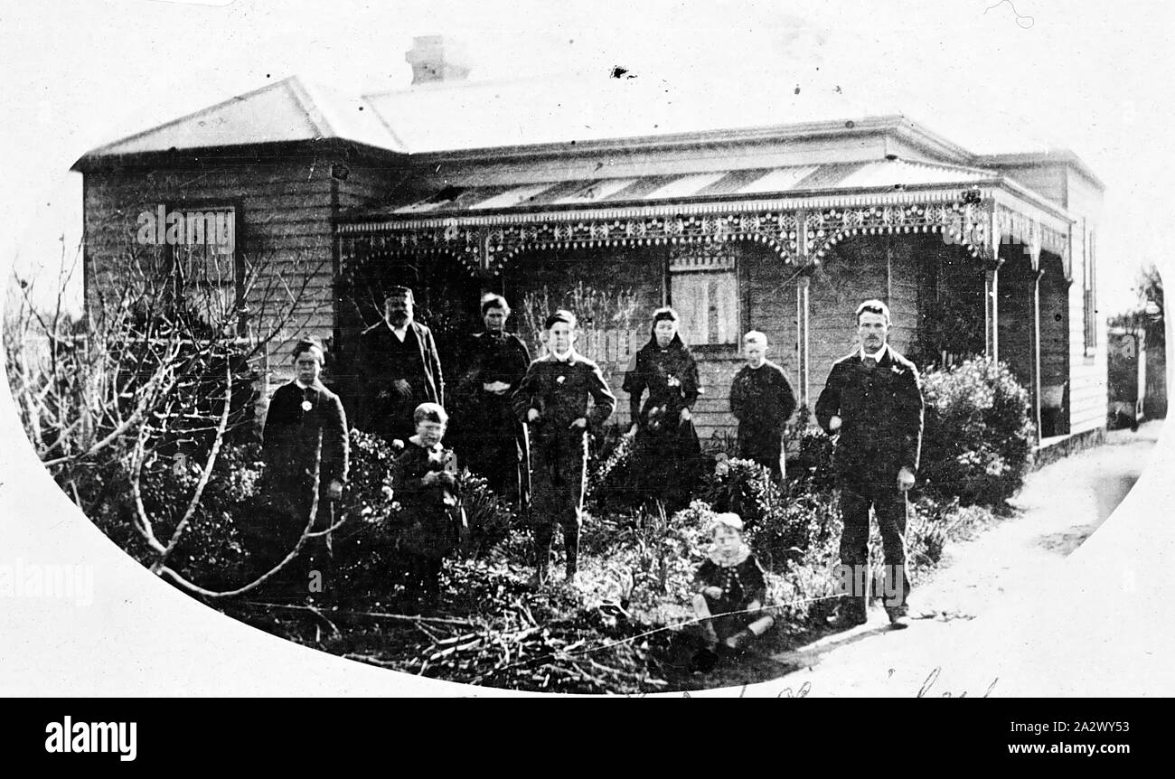 Negative - Little River, Victoria, circa 1895, The Davis family in ...