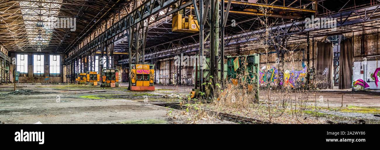 Old factory panorama Stock Photo - Alamy