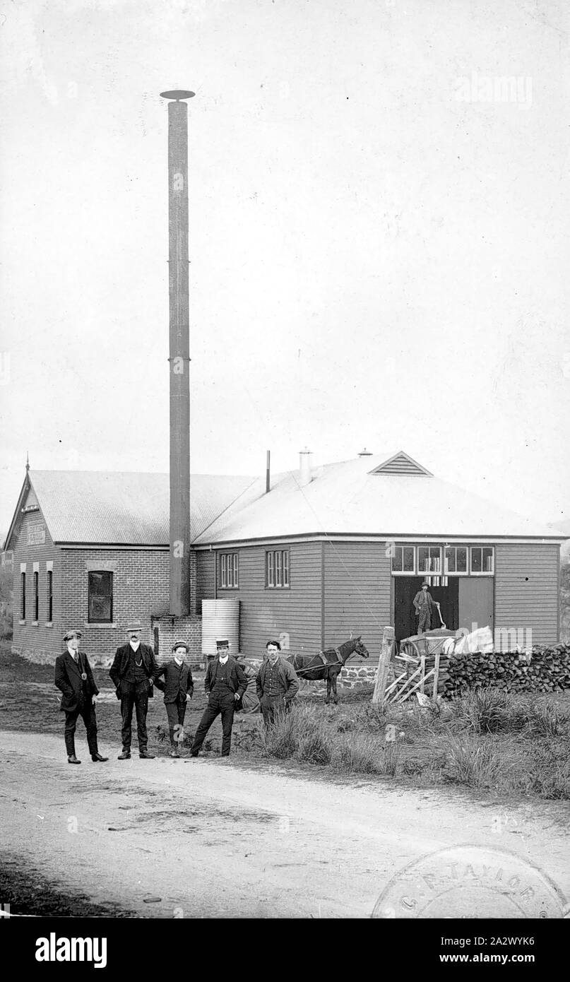 Negative - Maffra, Victoria, circa 1910, A group of men in front of the ...