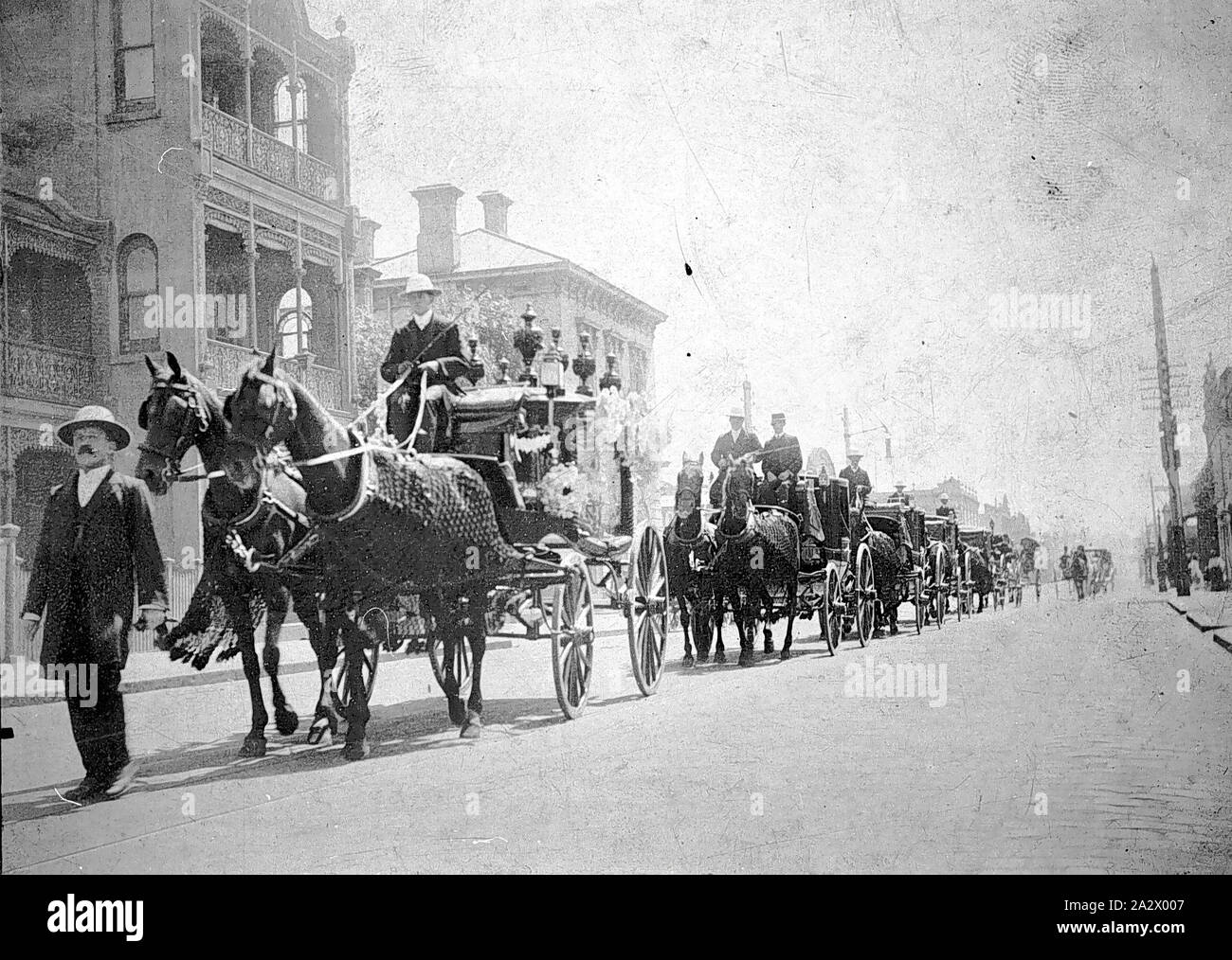 Negative - Funeral Procession, Melbourne, Victoria, Jan 1911, The ...