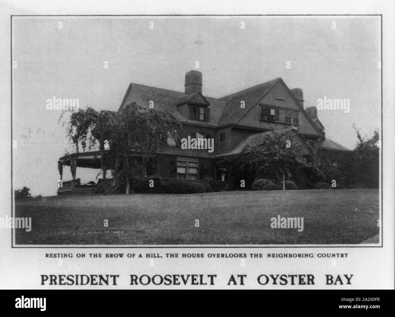 Resting on a brow of a hill, the house overlooks the neighboring ...