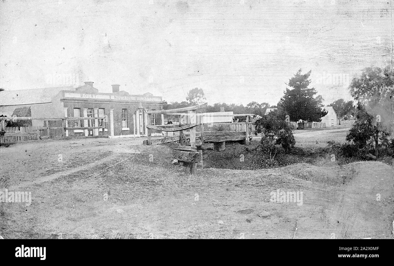 Negative - Moliagul, Victoria, circa 1910, A bridge in front of the ...