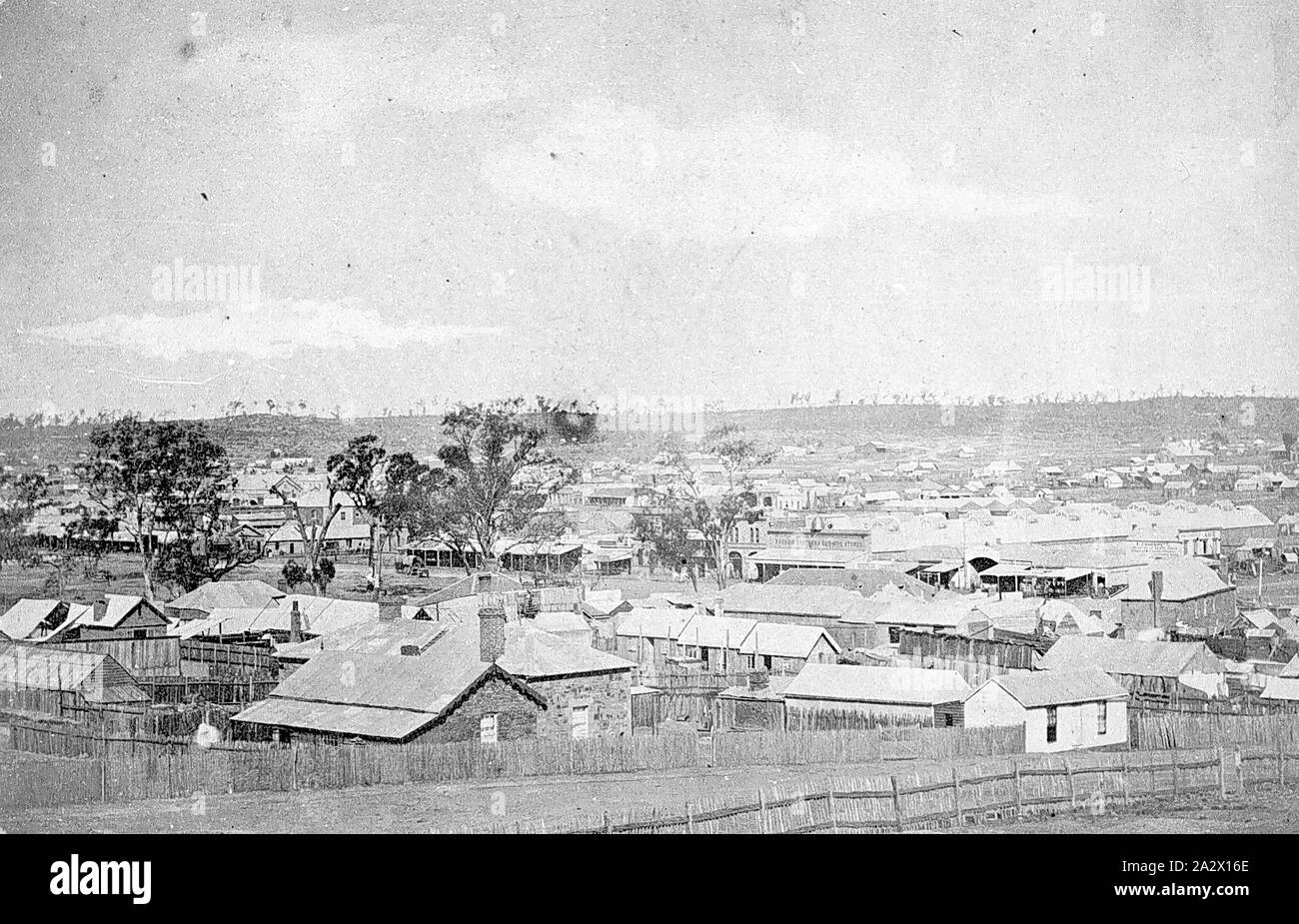 Negative - Bendigo, Victoria, 1857, Houses in Sandhurst Stock Photo - Alamy