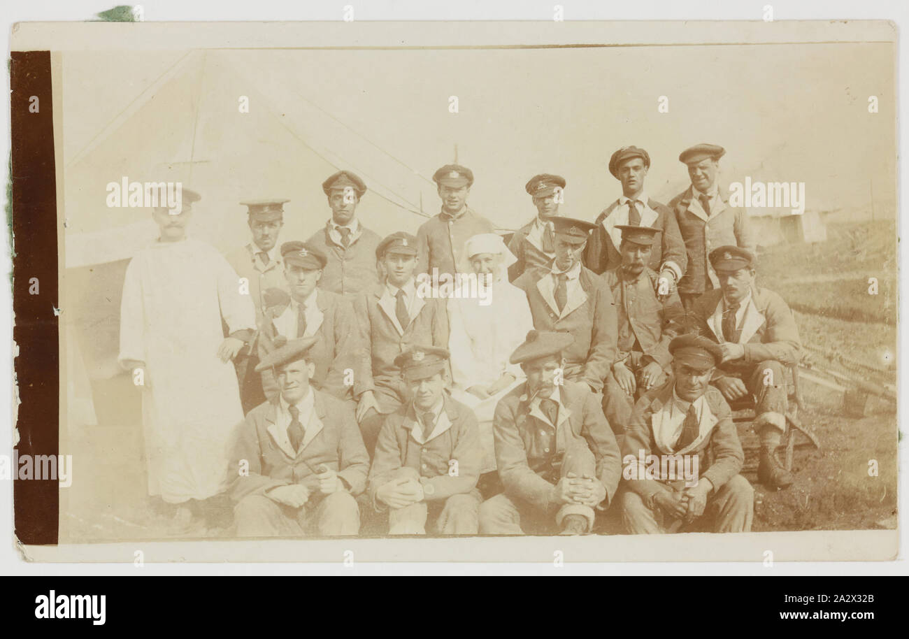 Photograph - Group in Front of Tents, Salonica, Greece, Nurse A. E ...