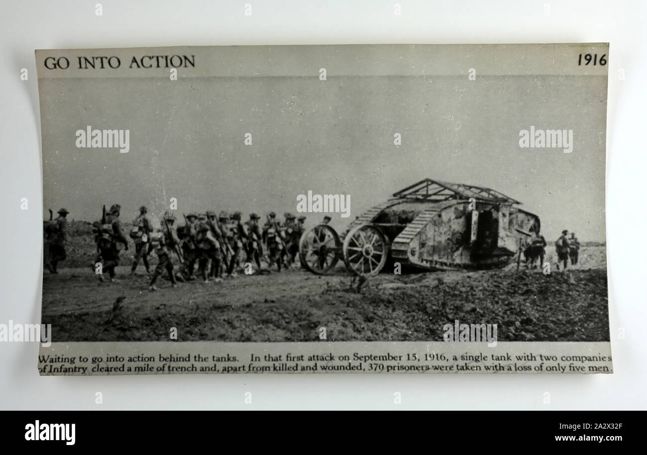 September 1916 flers courcelette tank hi-res stock photography and ...