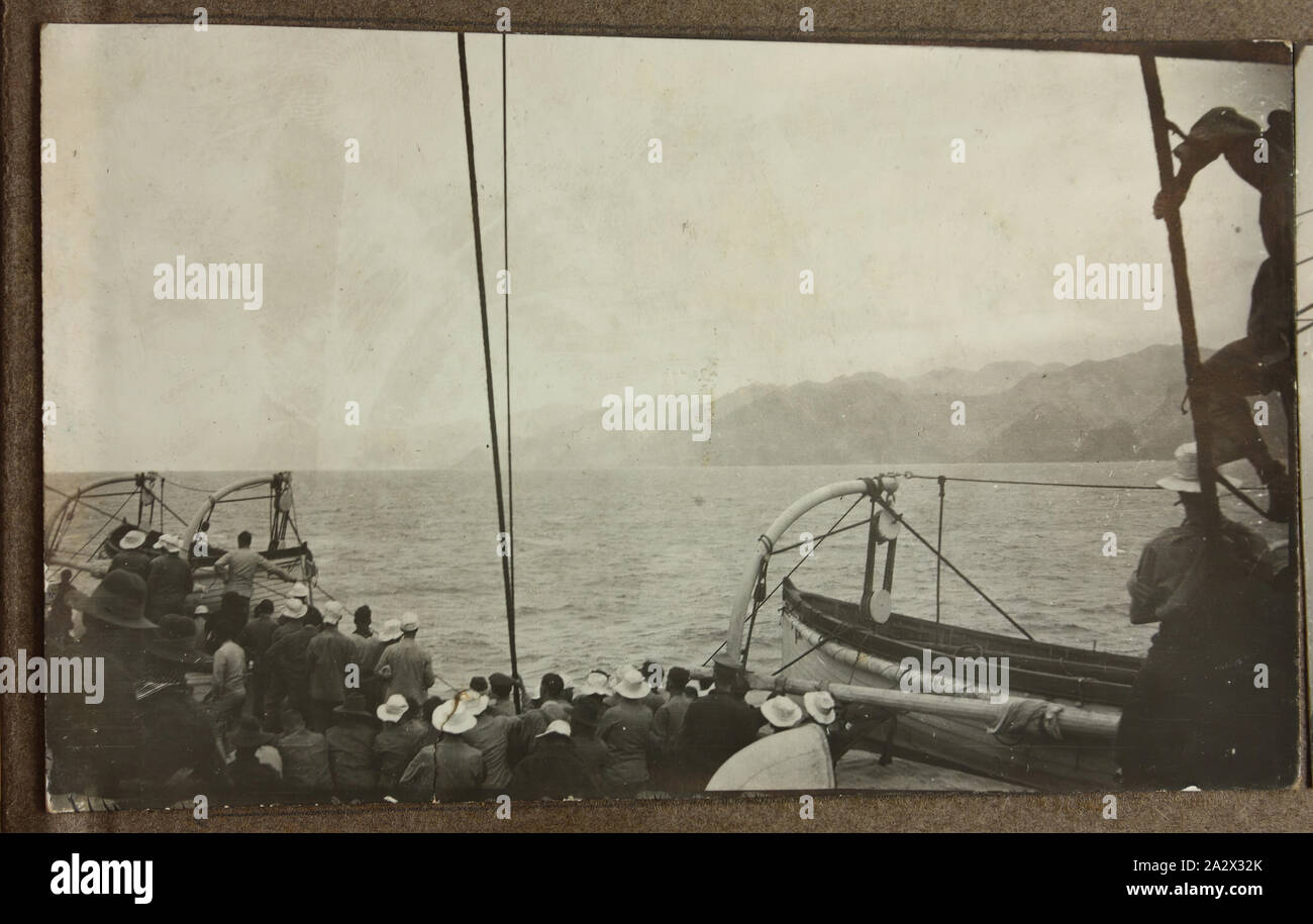 Photograph - Group of Men on Ship, Driver Cyril Rose, World War I, 1916 ...