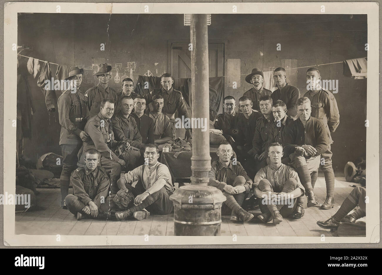 Photograph - Soldiers in a Room, World War I, circa 1917-1918 ...