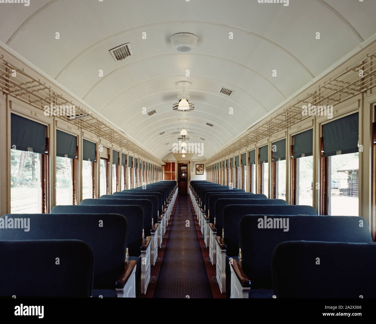 Restored train coach at the Grand Canyon Railroad, Arizona Stock Photo ...