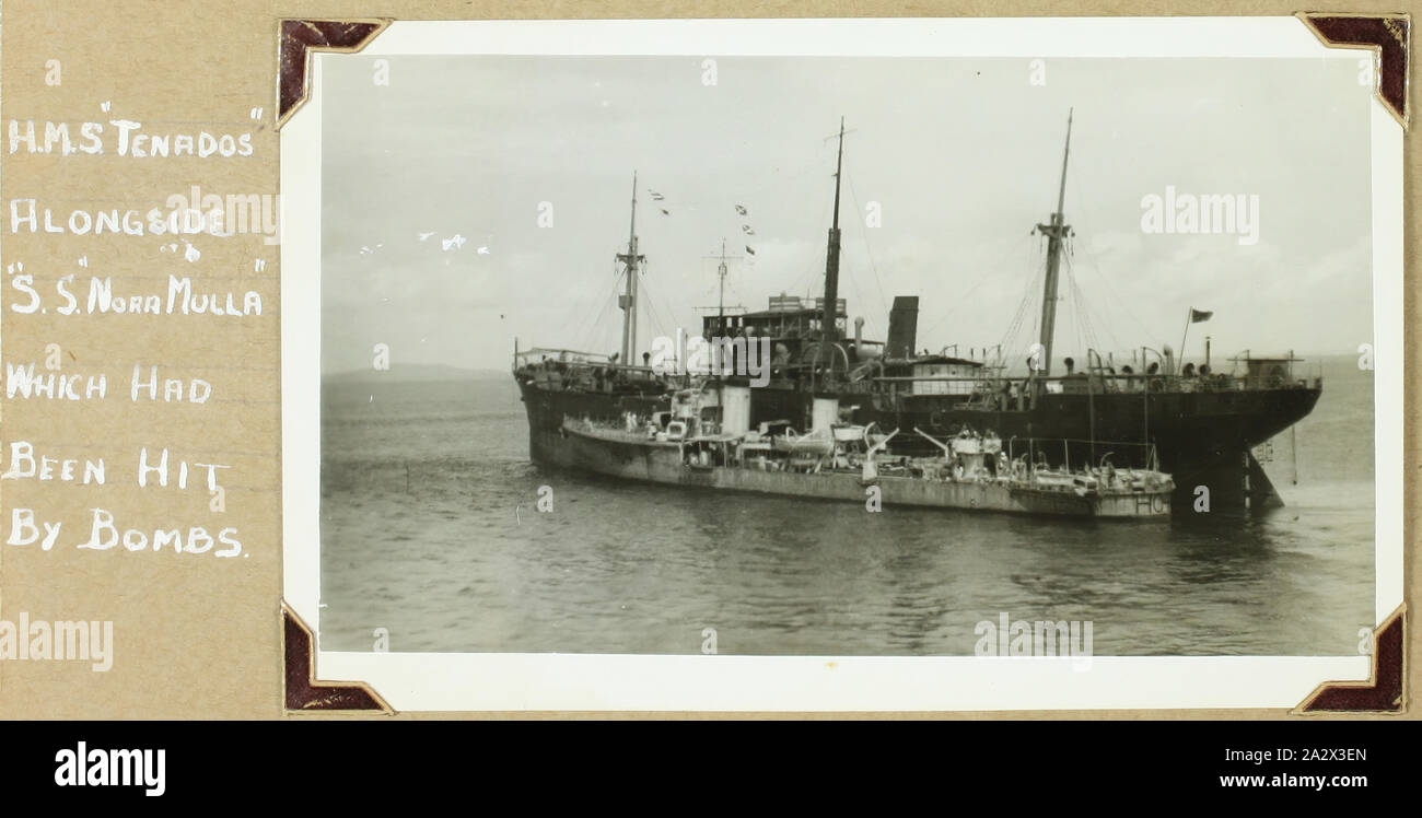 Photograph - HMS Tenados & SS Nora Mulla, World War II, 1941-1942 ...