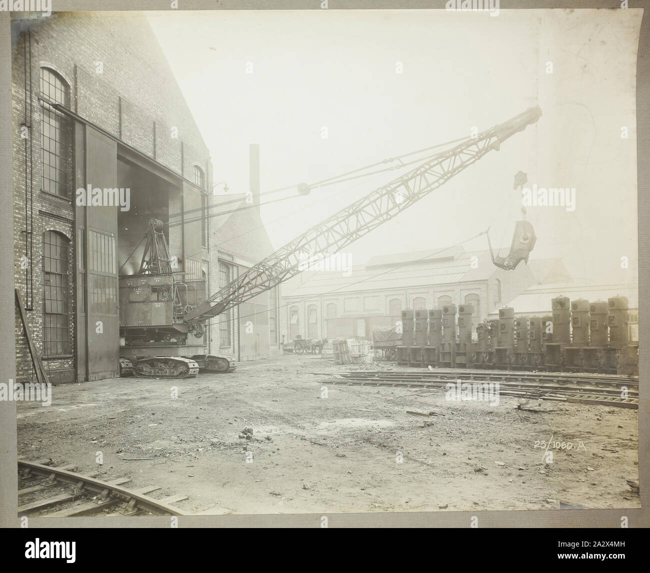 Photograph - Ruston & Hornsby, No.60 Dragline in Shop Entrance, Lincoln ...