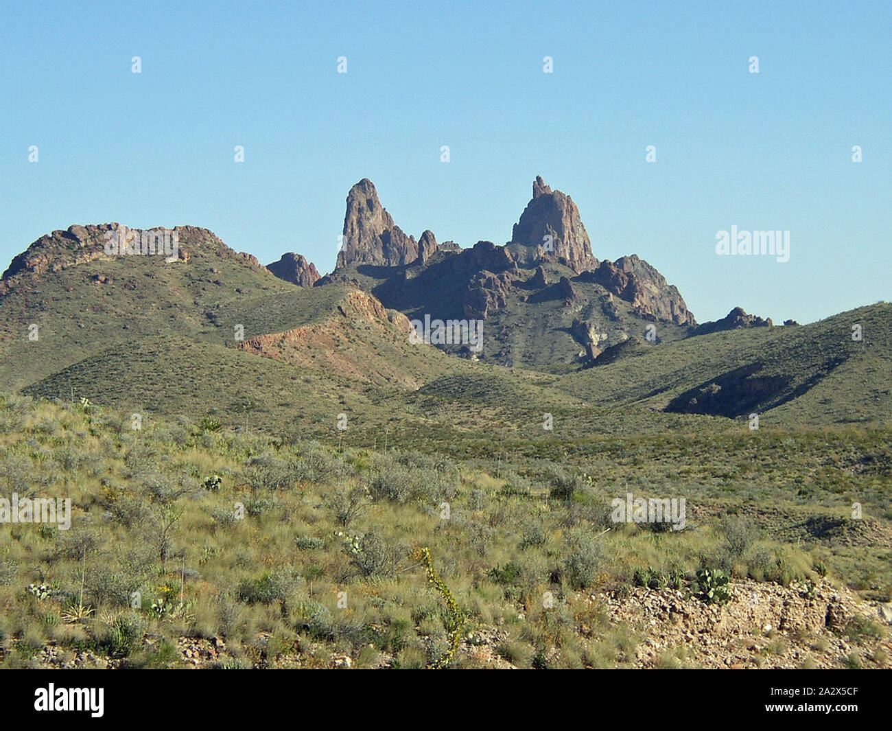 Mule Ears Peaks, Big Bend National Park, Texas Stock Photo - Alamy