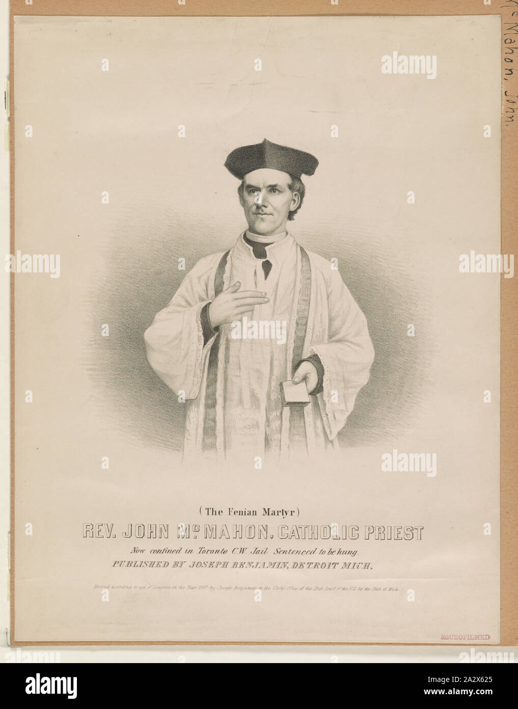 Rev. John McMahon, Catholic priest Stock Photo - Alamy