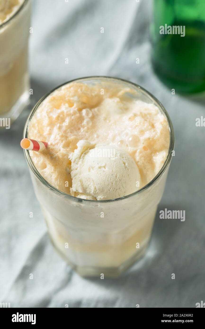 Homemade Ginger Beer Boston Cooler with Ice Cream Stock Photo - Alamy