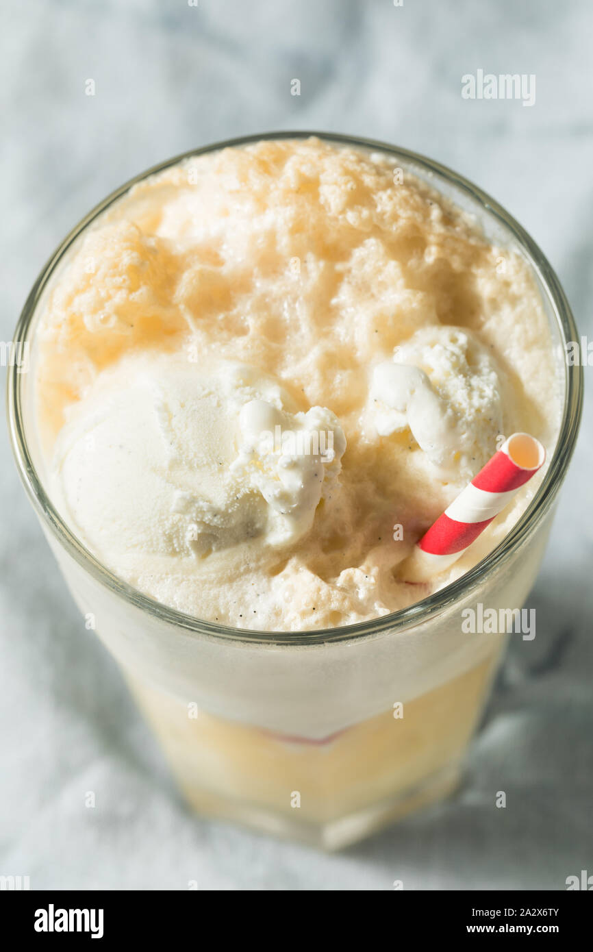 Homemade Ginger Beer Boston Cooler with Ice Cream Stock Photo - Alamy