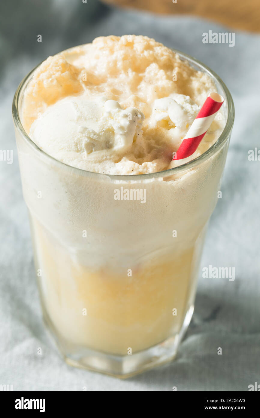 Homemade Ginger Beer Boston Cooler with Ice Cream Stock Photo - Alamy
