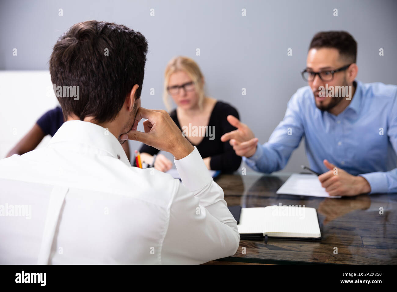 Woman conducting interview hi-res stock photography and images - Alamy