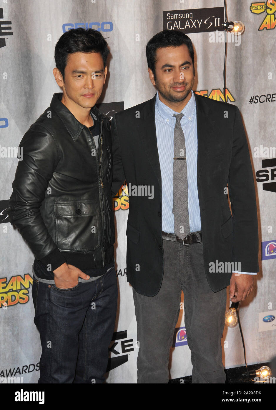 LOS ANGELES, CA. October 15, 2011: John Cho & Kal Penn (right) at the ...