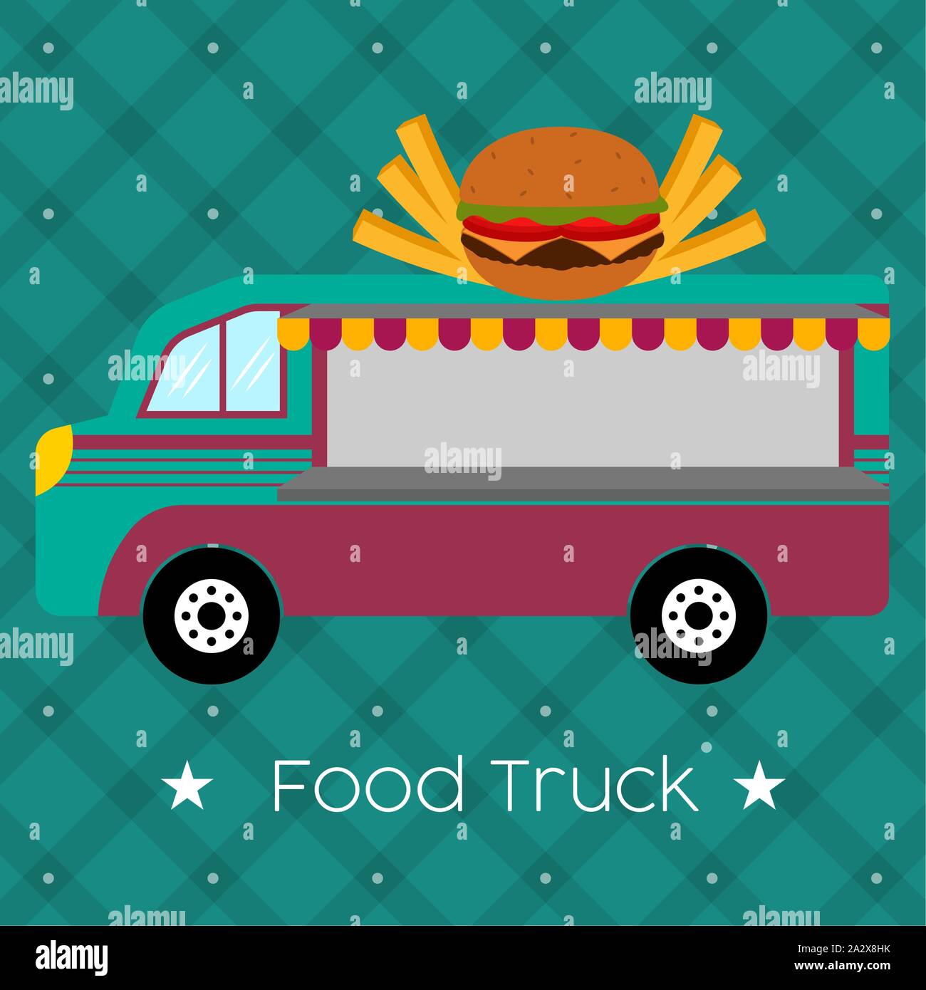 Burger fast food van Stock Vector Images - Alamy