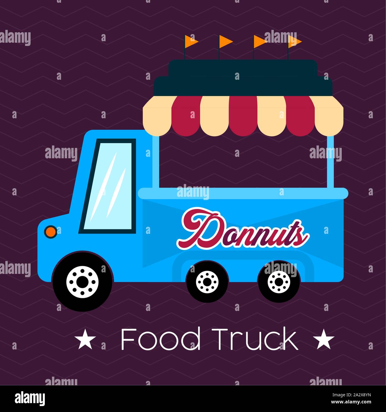 Donut truck Stock Vector Images - Alamy
