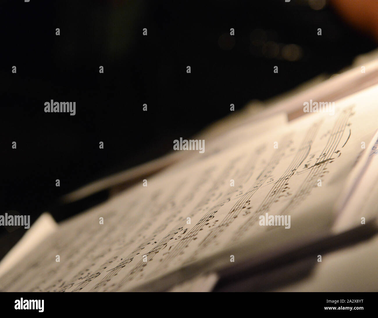 close up of music sheets Stock Photo - Alamy