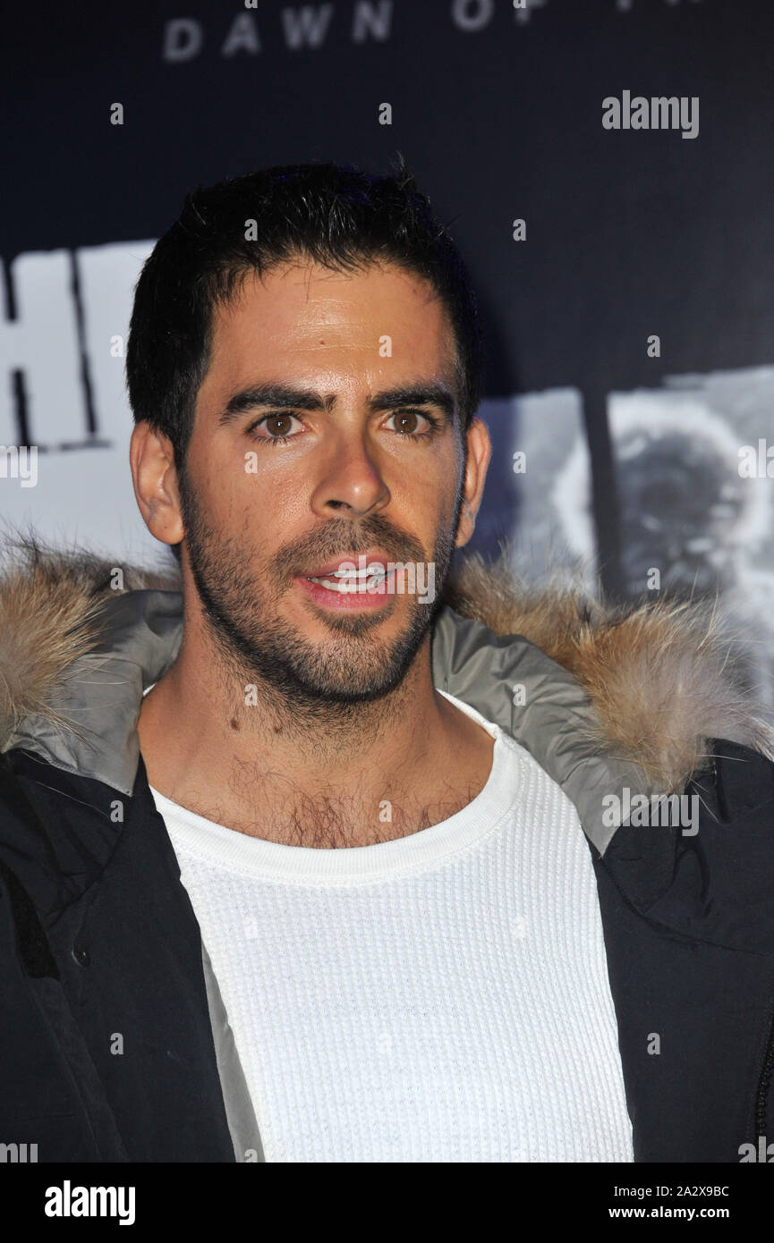 LOS ANGELES, CA. October 10, 2011: Eli Roth at the world premiere of ...