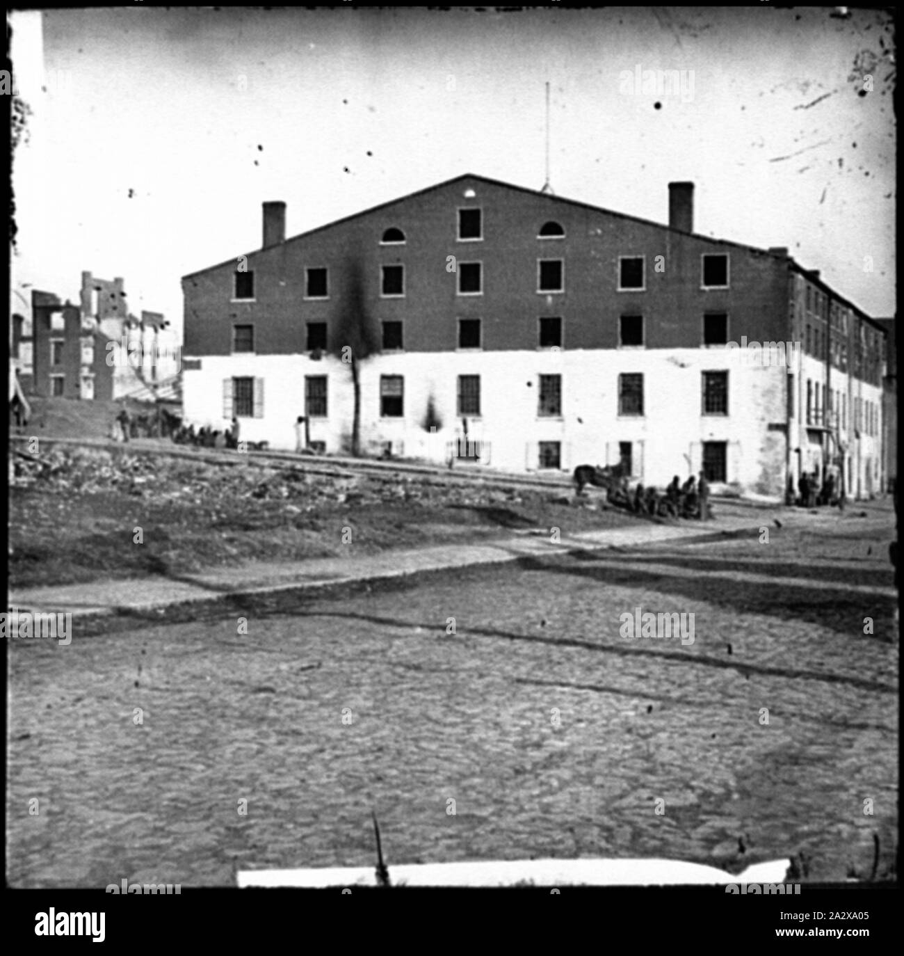 Richmond, Va. Side and rear view of Libby Prison Stock Photo - Alamy