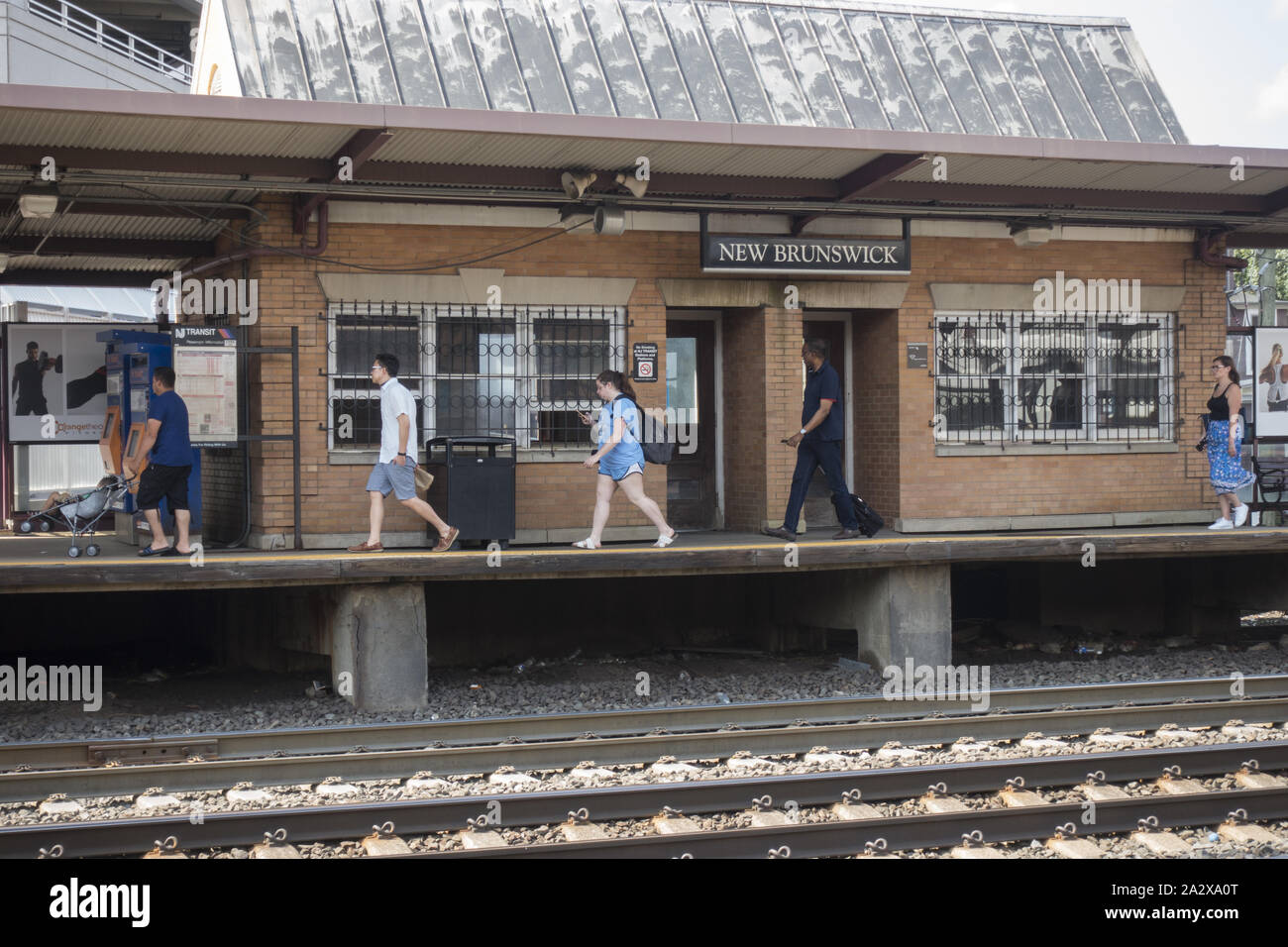 Railroad station at New Brunswick, New Jersey Stock Photo - Alamy