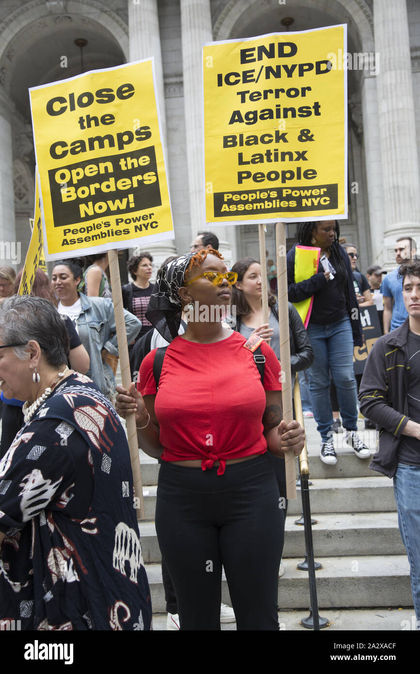 "Close The Camps" and "Defund ICE" rally at the NY Public Library and ...