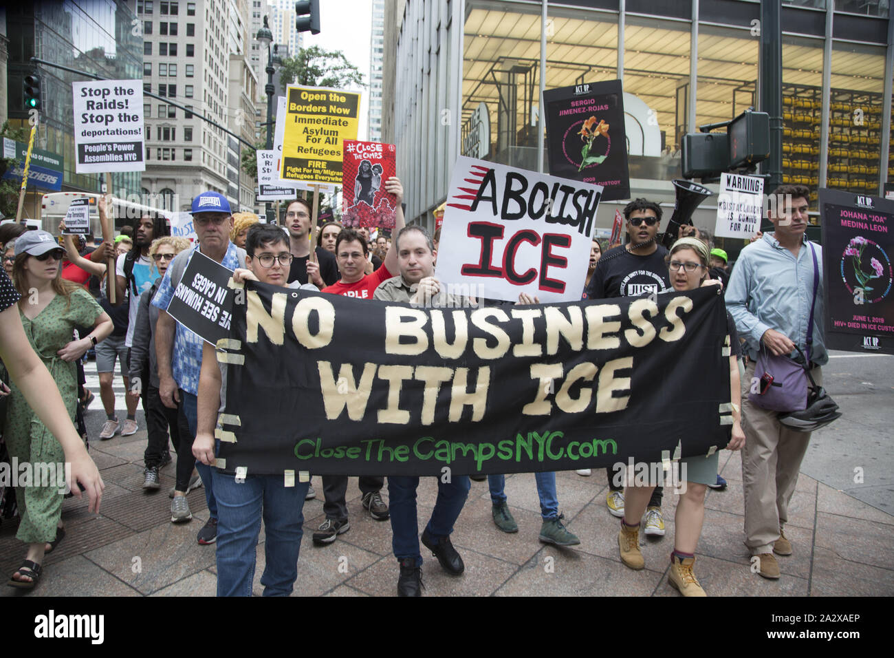 "Close The Camps" and "Defund ICE" rally at the NY Public Library and ...