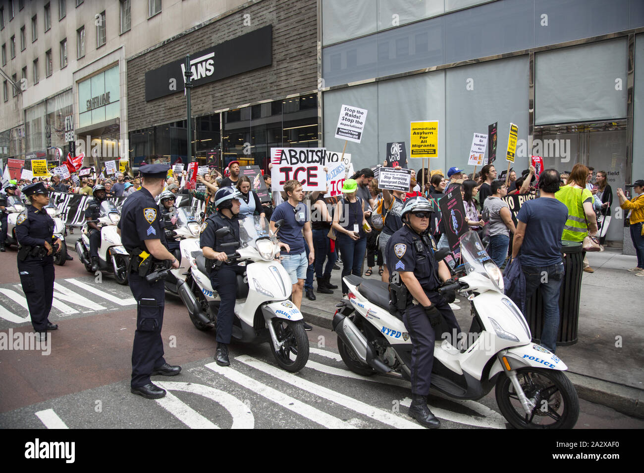 "Close The Camps" and "Defund ICE" rally at the NY Public Library and ...
