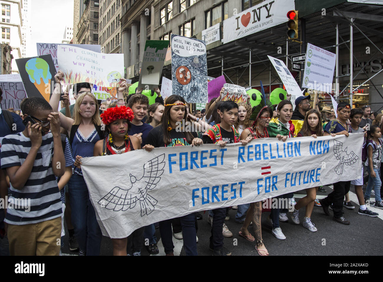 New York City Student Climate Strike, one of hundreds around the world ...