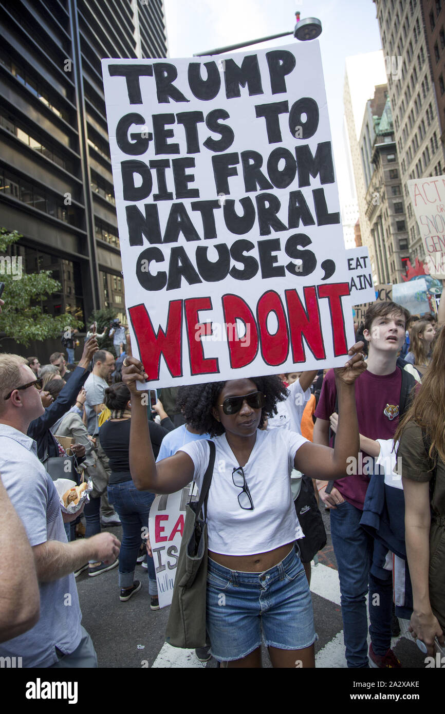 New York City Student Climate Strike, one of hundreds around the world ...