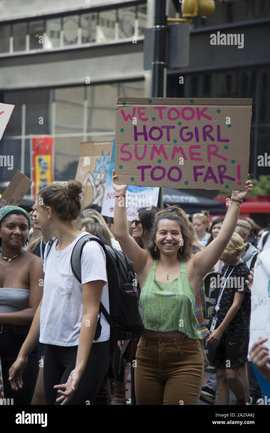 New York City Student Climate Strike, one of hundreds around the world ...