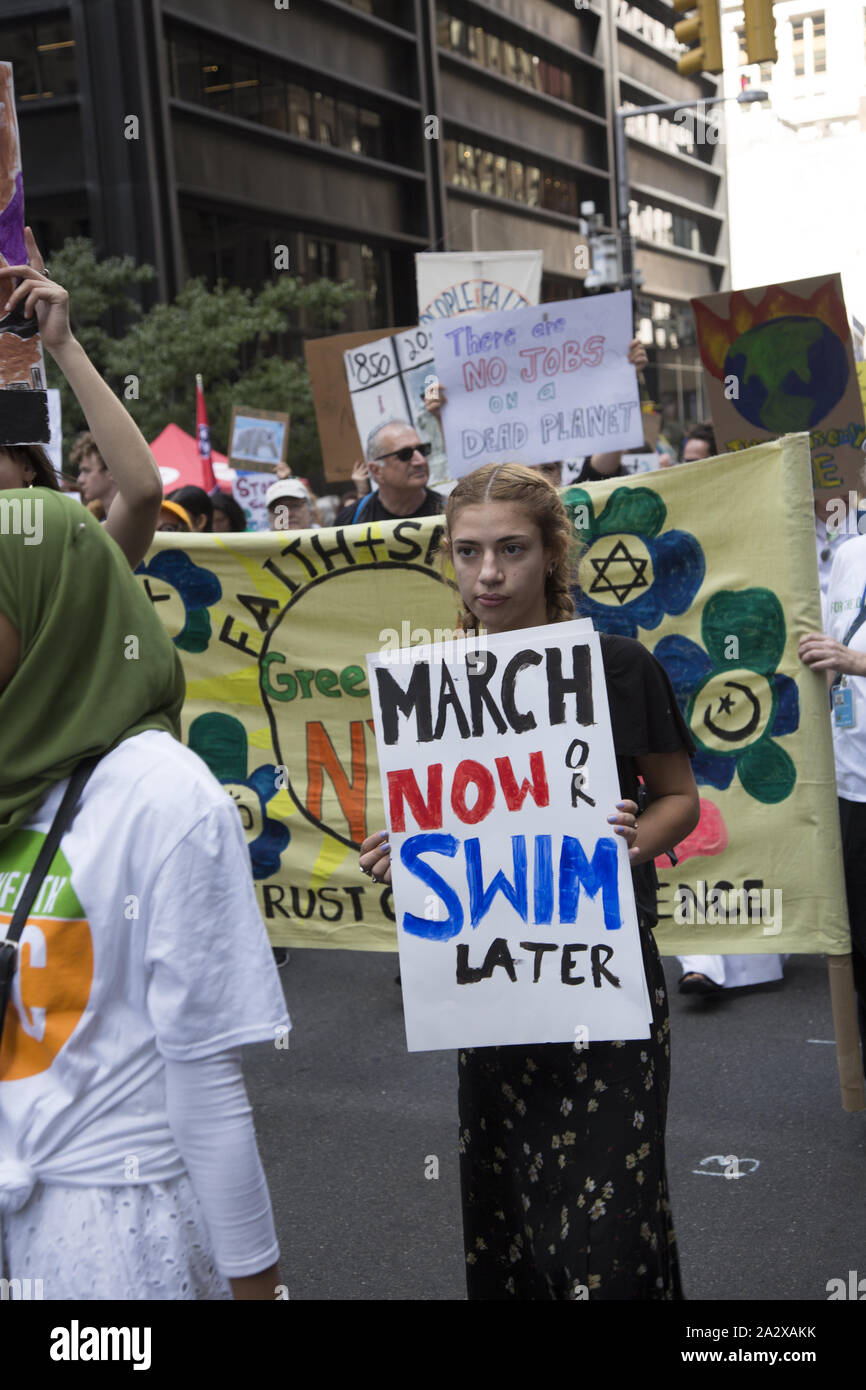 New York City Student Climate Strike, one of hundreds around the world ...