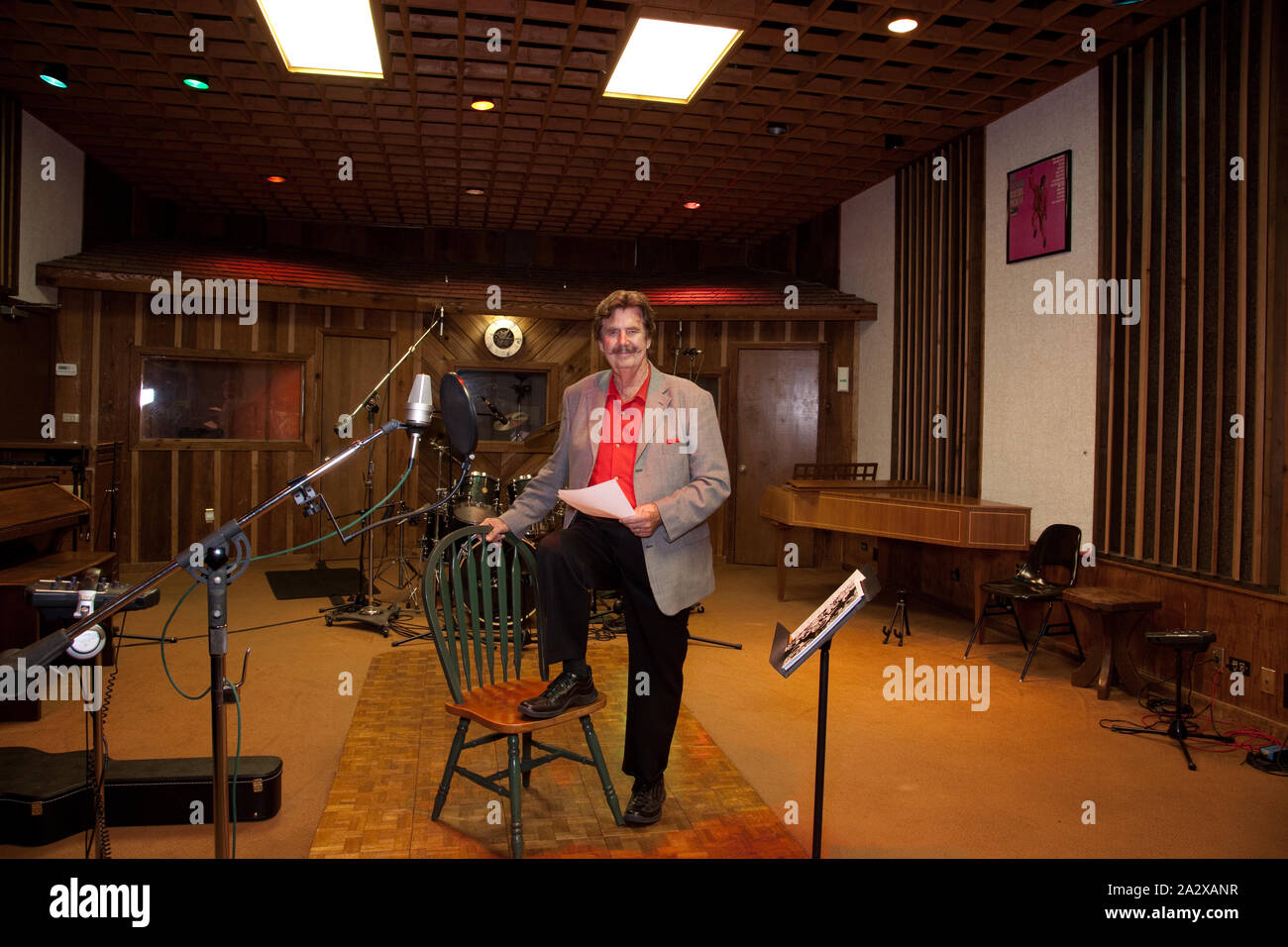 Rick Hall, founder of FAME Recording Studios, sitting in the FAME ...