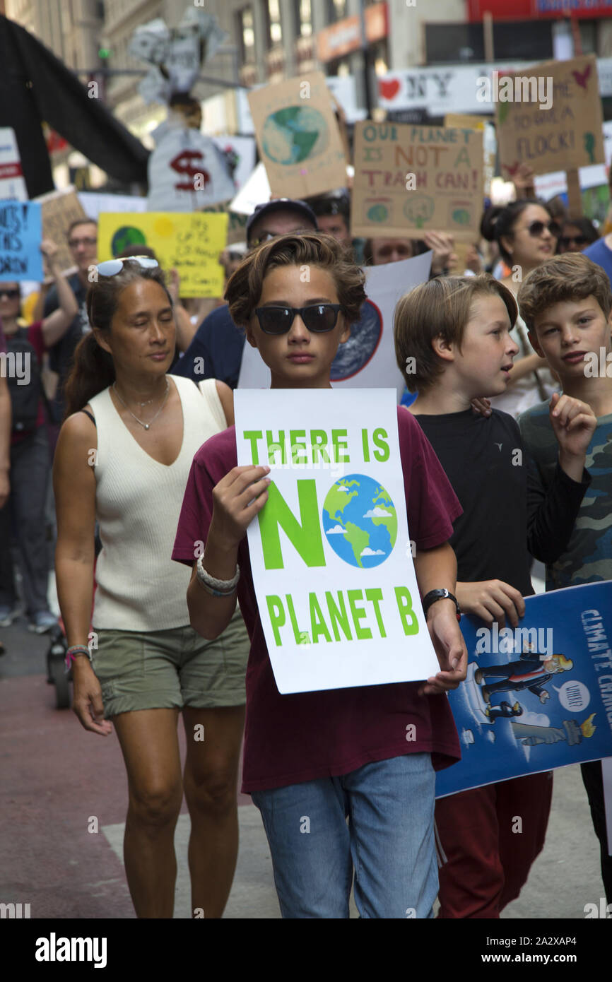 New York City Student Climate Strike, one of hundreds around the world ...