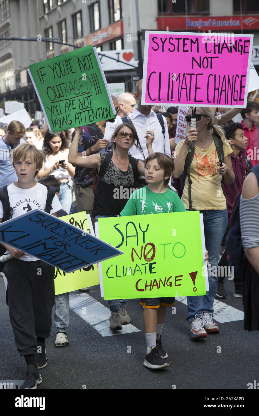 New York City Student Climate Strike, one of hundreds around the world ...