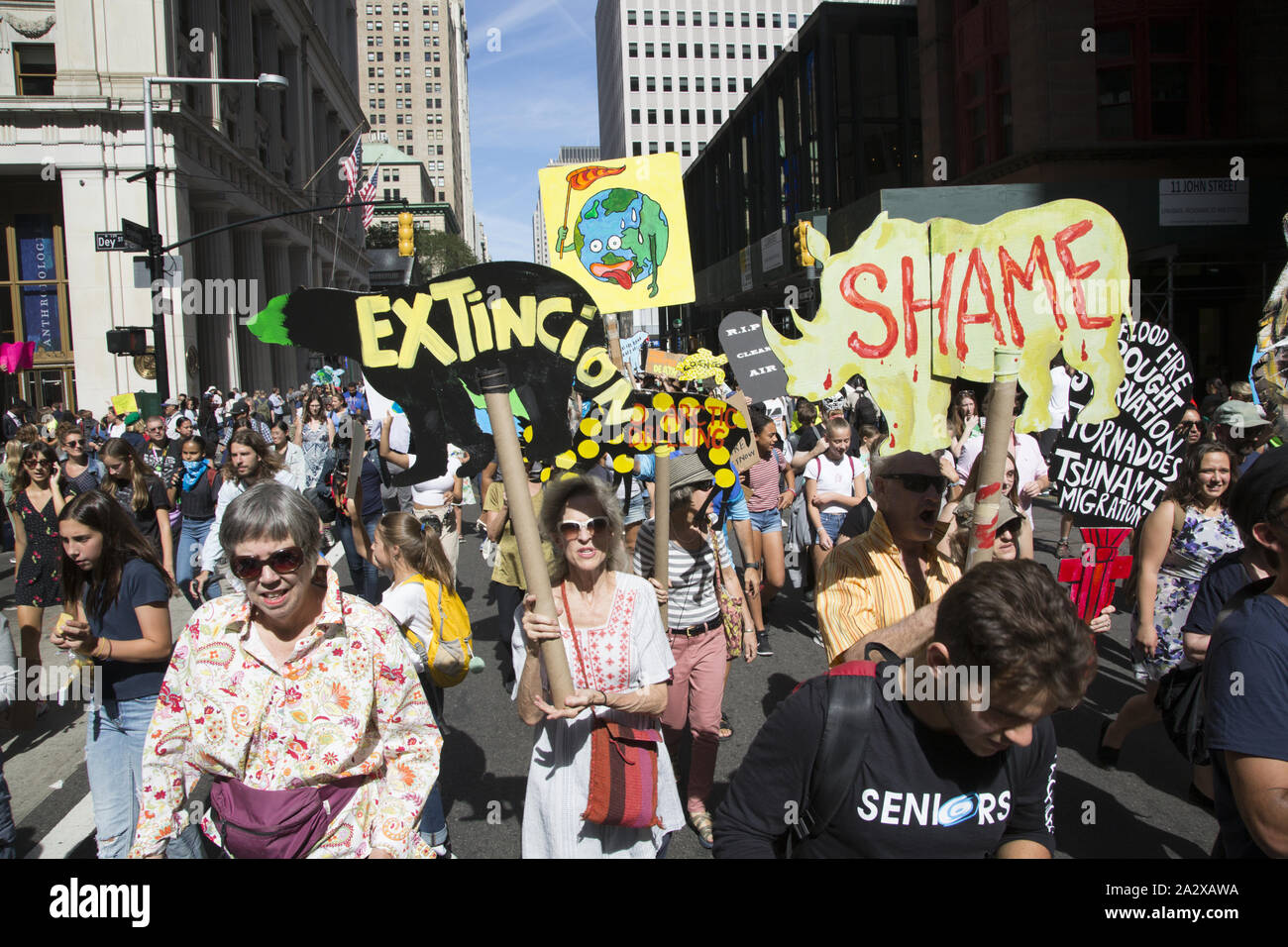 New York City Student Climate Strike, one of hundreds around the world ...