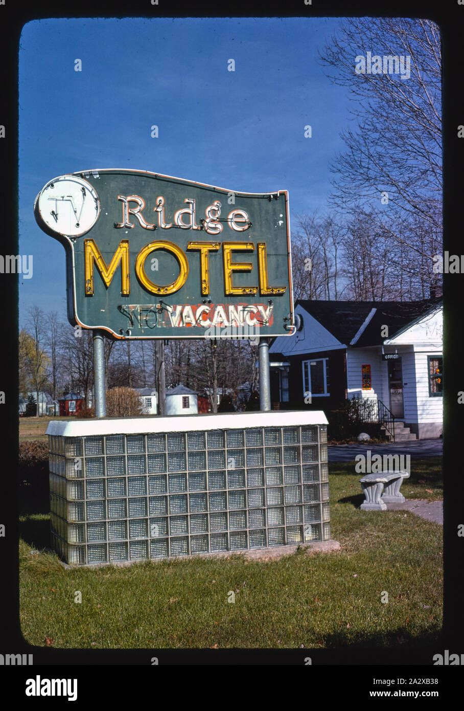 Ridge Motel sign, Malta, New York Stock Photo - Alamy