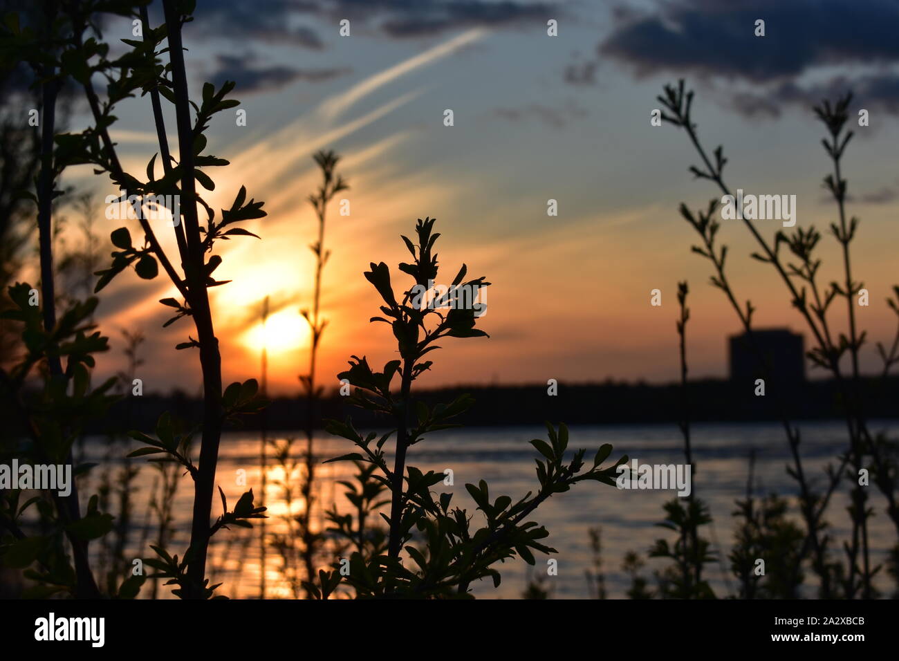 Sunset over the Ottawa river Stock Photo - Alamy