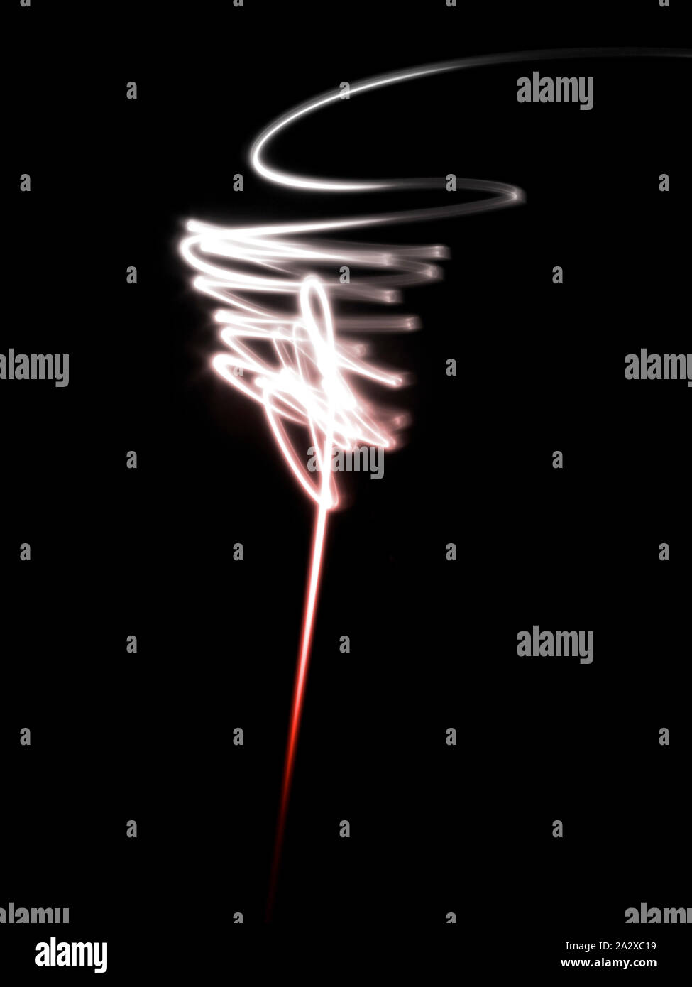 An isolated light scribble over black background Stock Photo - Alamy