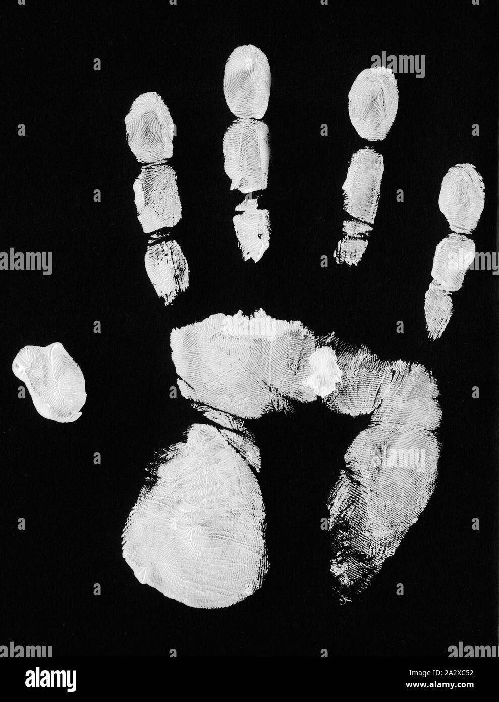 Handprint black background hi-res stock photography and images - Alamy