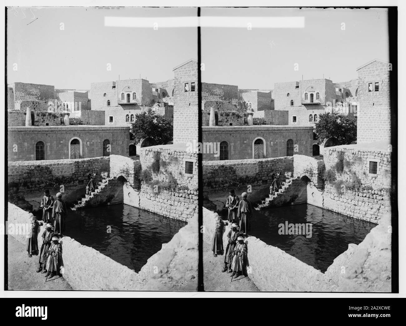 Road to Hebron, Mar Saba, etc. Ancient upper pool Stock Photo - Alamy