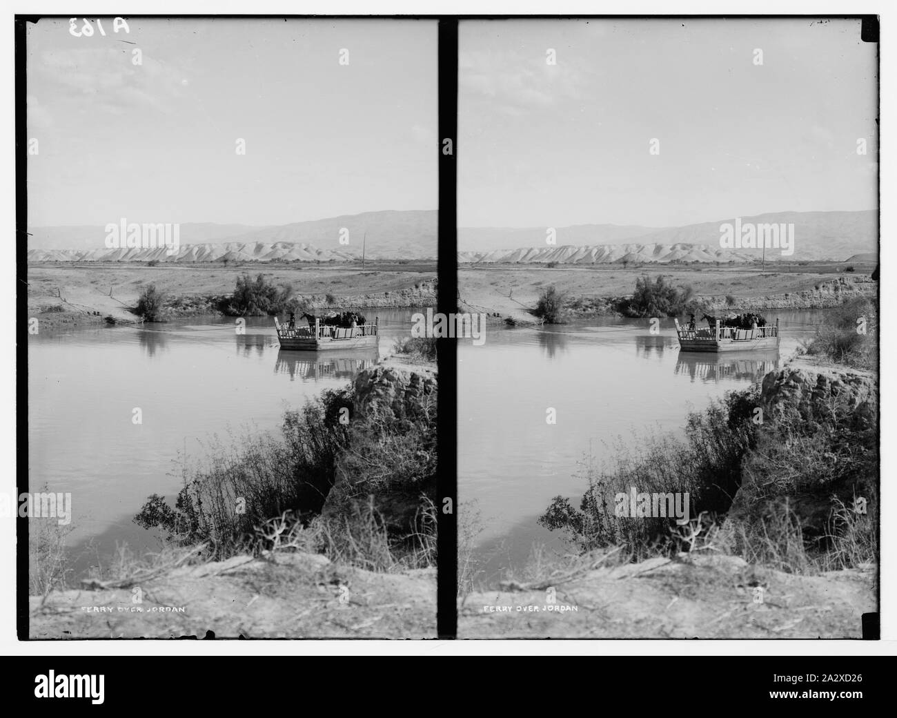 Road to Jericho, Jordan, etc. Ferry over the Jordan Stock Photo - Alamy