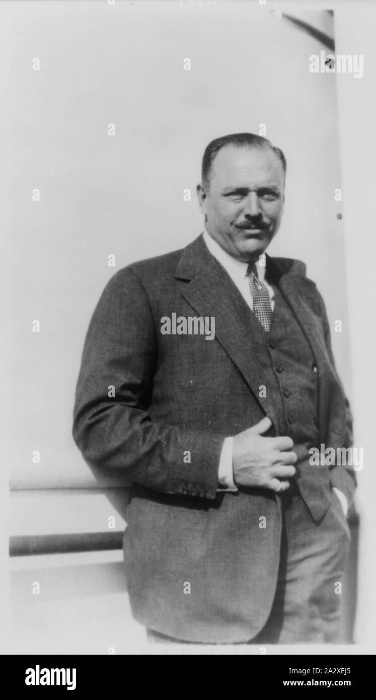 Robert Low Bacon, 1884-1938, three-quarter length portrait, standing ...