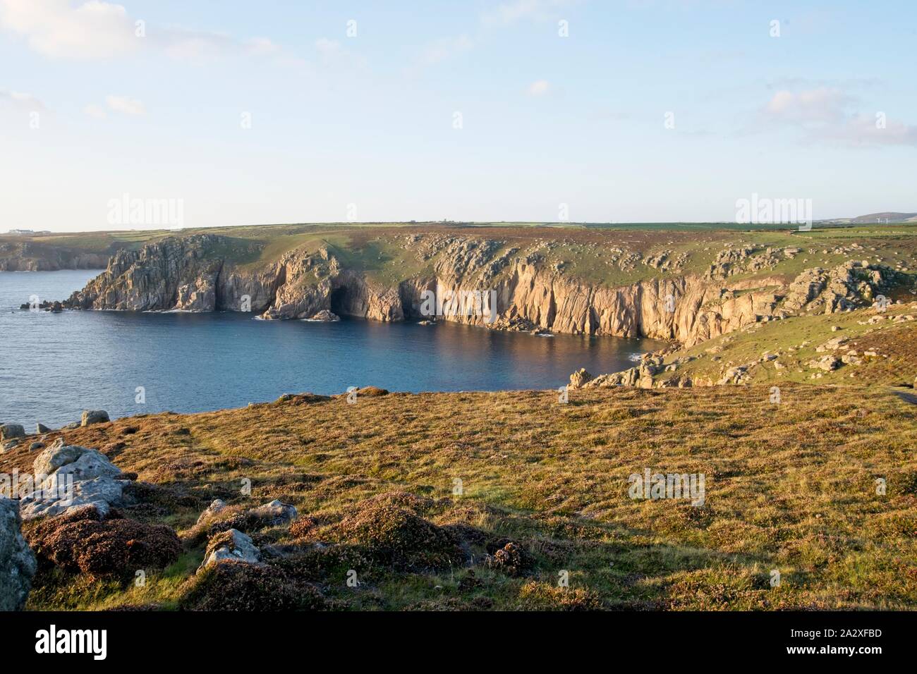 Gwennap Head, Cornwall UK at sunset Stock Photo - Alamy