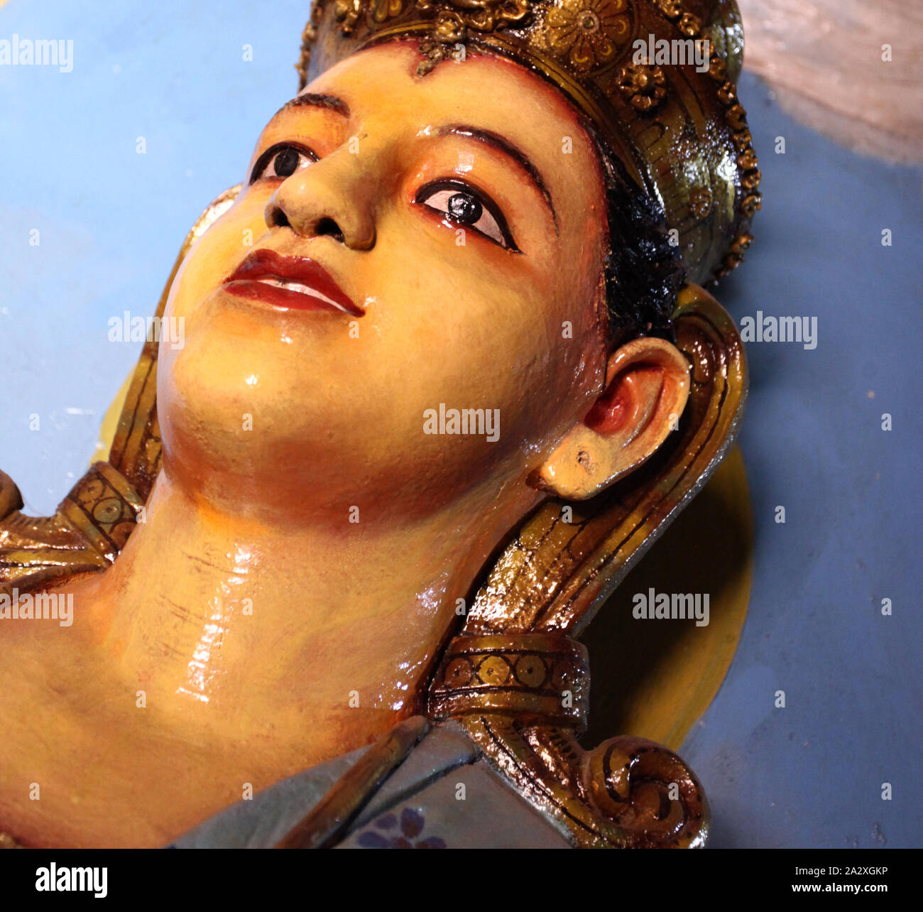 Hindu God Statue with carvings on it Stock Photo - Alamy