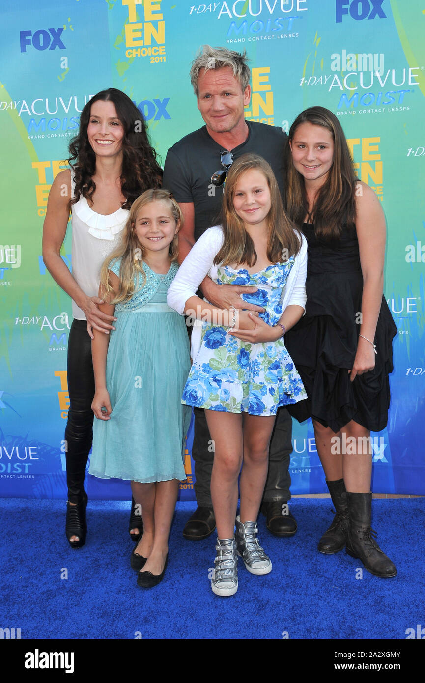 LOS ANGELES, CA. August 07, 2011: Gordon Ramsay & family arrives at the ...